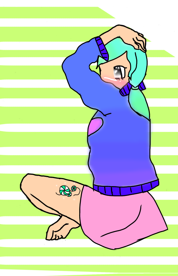 My Oc as Human -Mint - ibisPaint