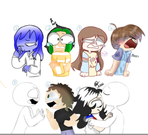 Crying or sad collab - ibisPaint