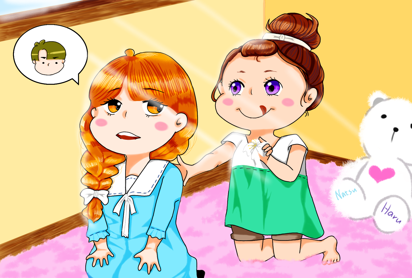 四季瓦娃——3（紫瞳Haru &橘瞳Aki） - ibisPaint