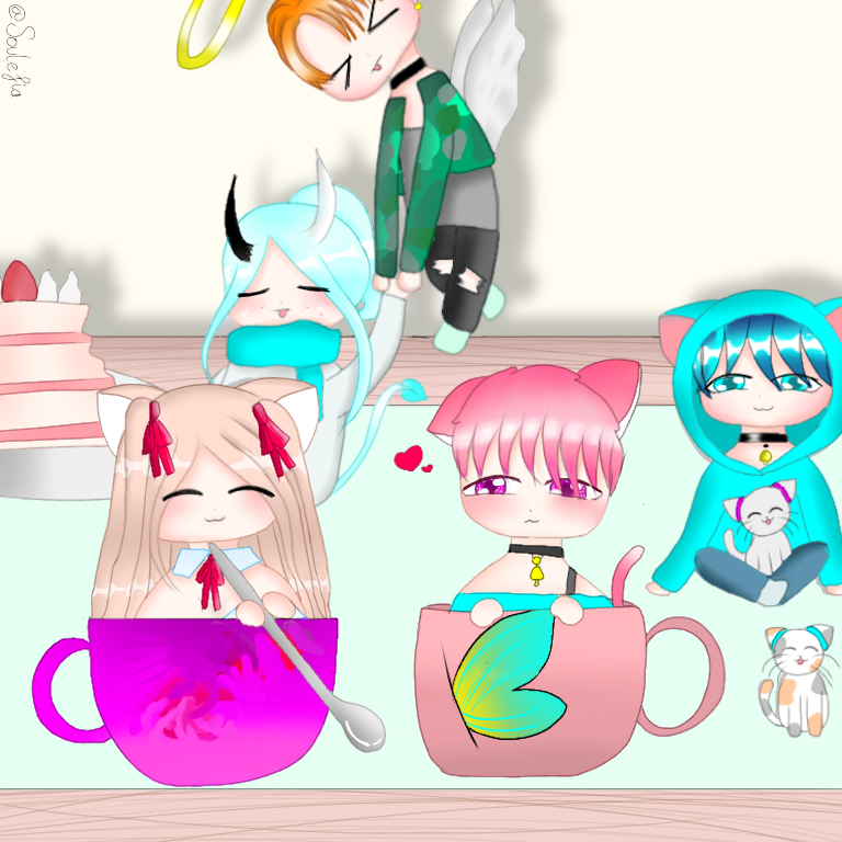 tea party (chibi ver) - ibisPaint
