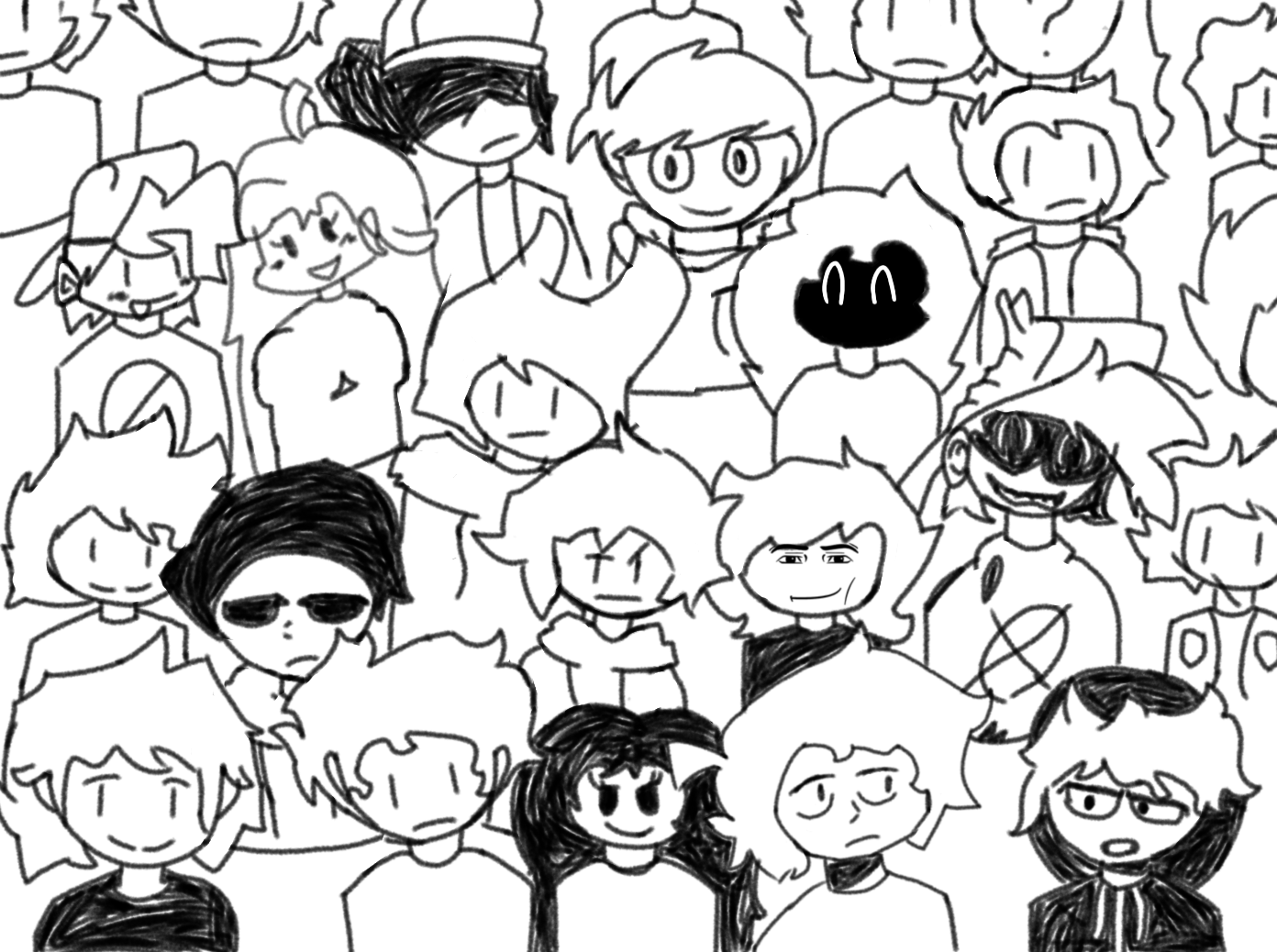 a crowd - ibisPaint