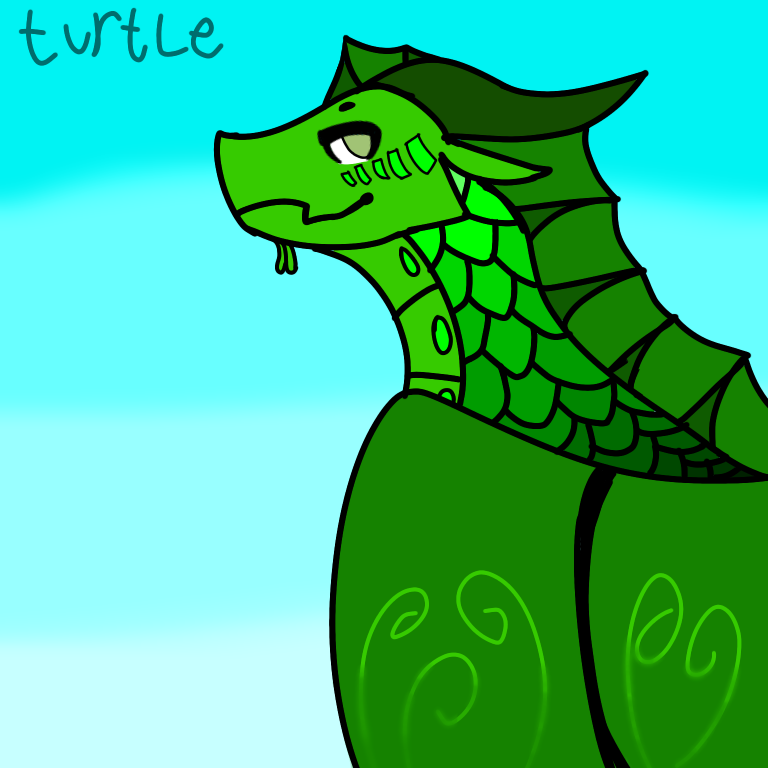 wings of fire seawing turtle - ibisPaint
