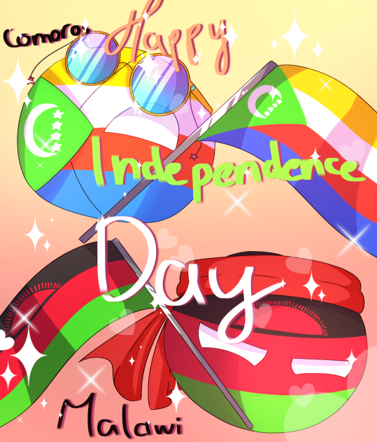 Happy Independence Day 🇰🇲🇲🇼 - ibisPaint