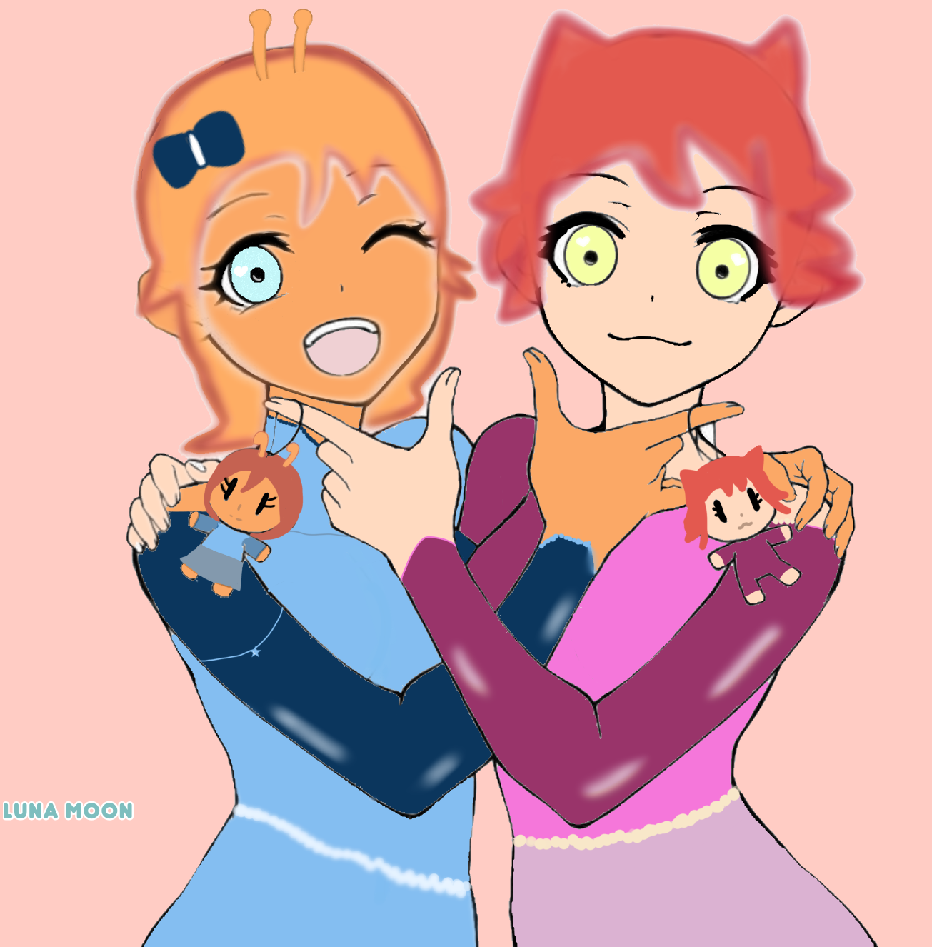 Catya and pipsuki as kids (diva duo) - ibisPaint