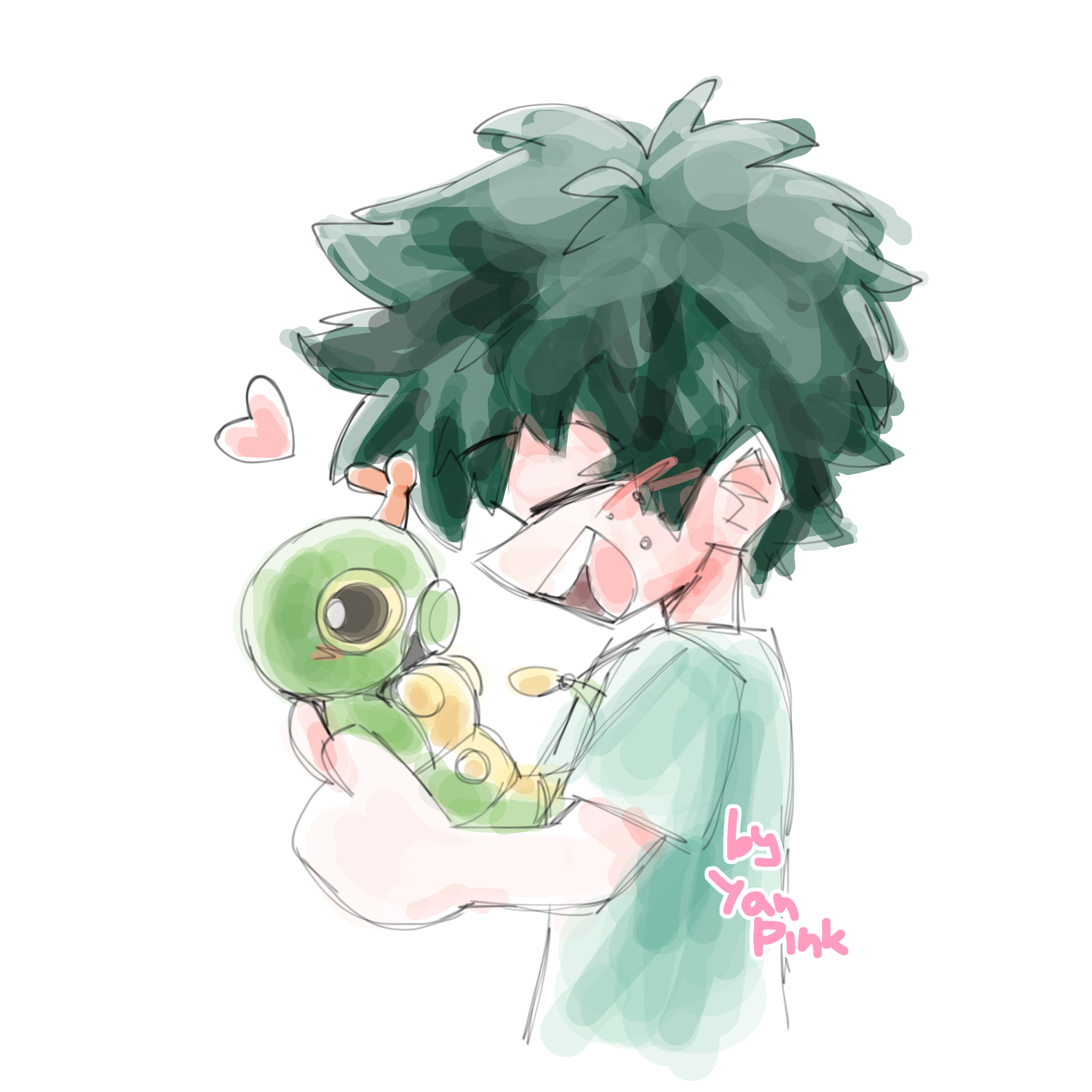 Midoriya's first Pokemon (and his team) - ibisPaint