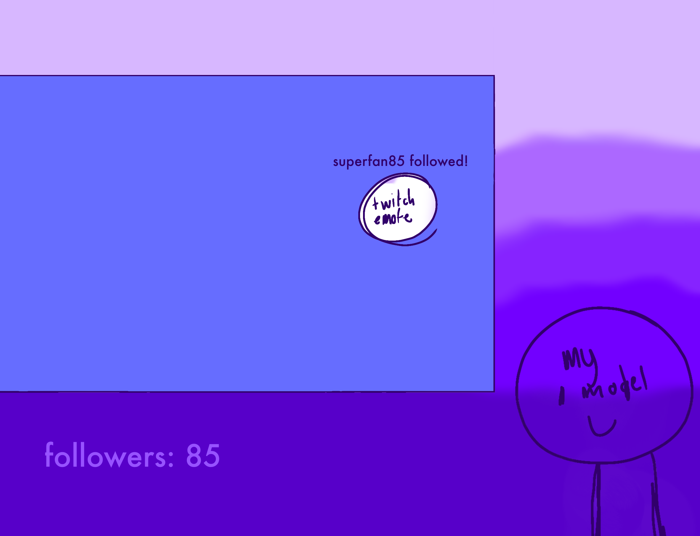 vtuber overlay (ugly ahh) - ibisPaint