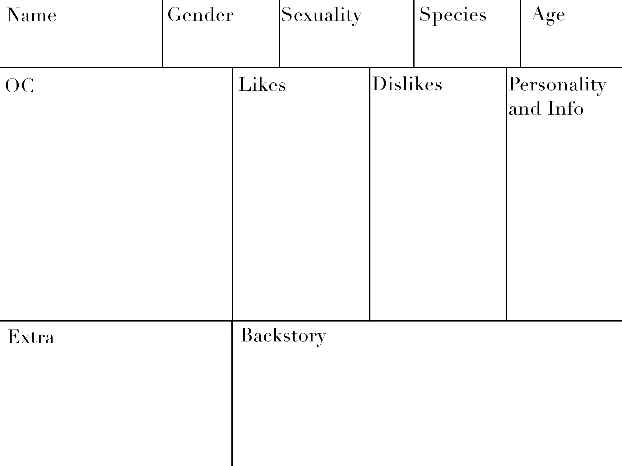 Character sheet thing - ibisPaint