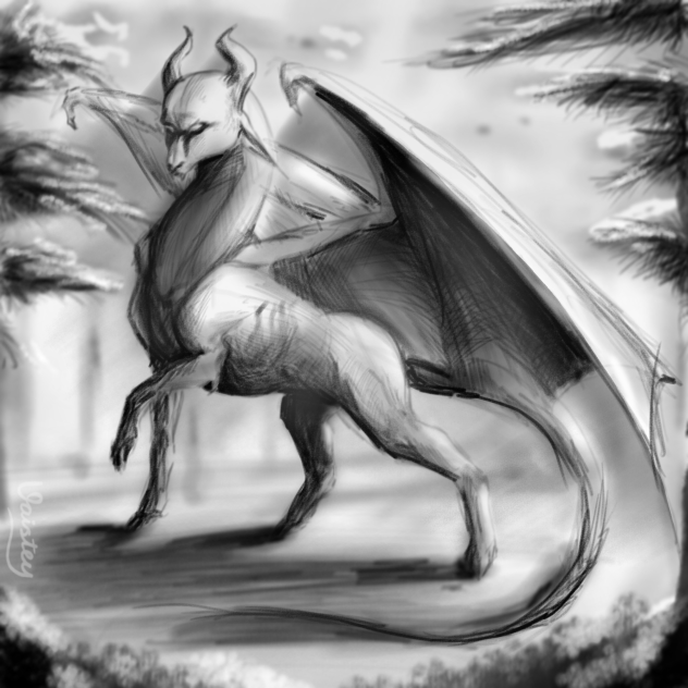 Dragon in Forest - ibisPaint