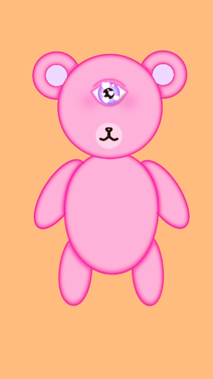 Cyclops teddy love bear - ibisPaint