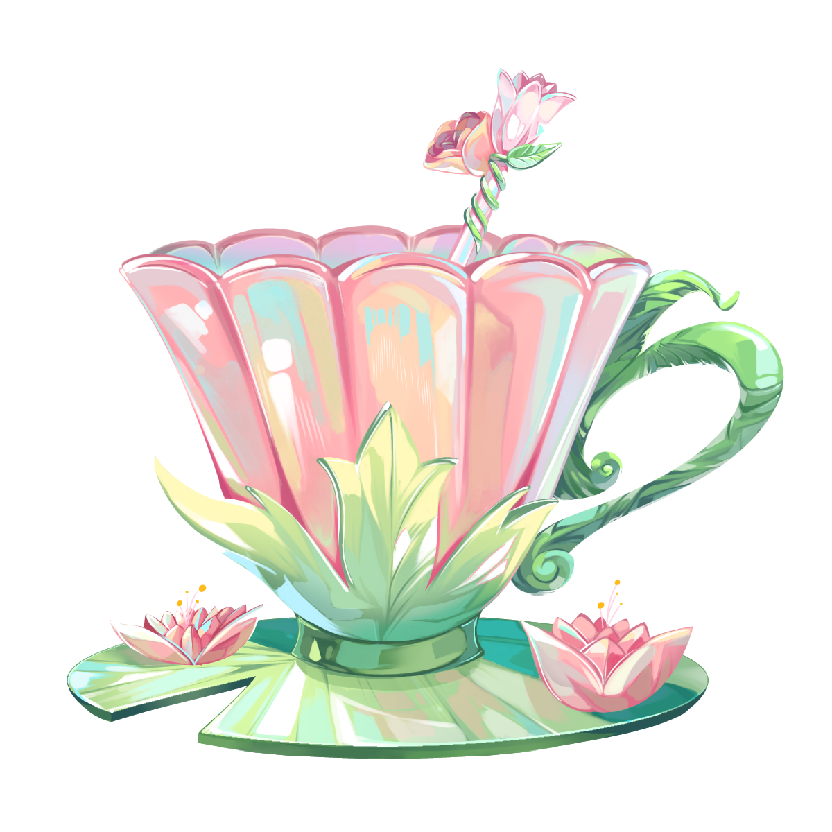 magical flower teacup - ibisPaint