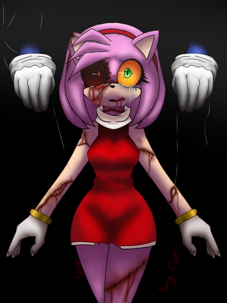 Amy Rose.exe warning - ibisPaint