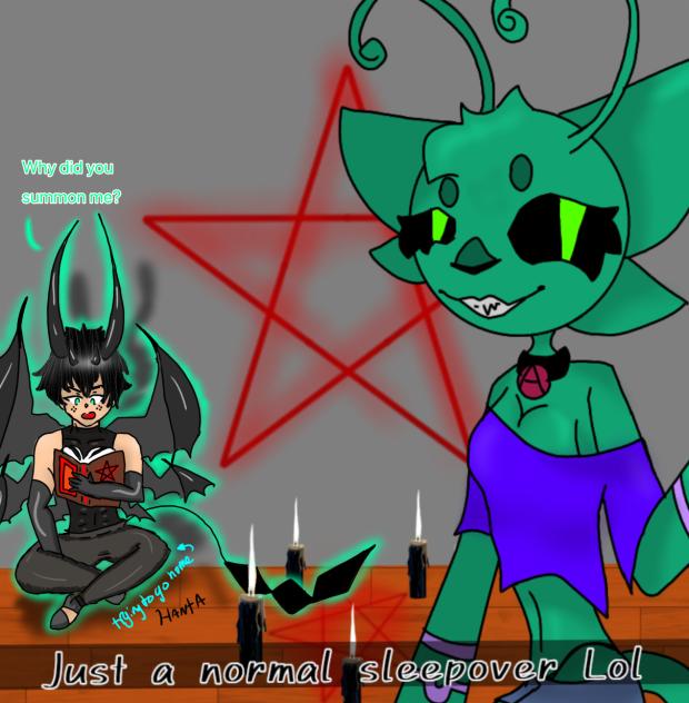 A NORMAL sleepover collab - ibisPaint