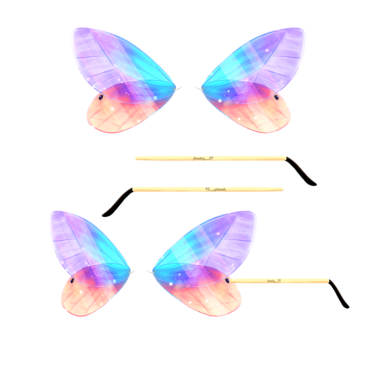 butterfly sunglasses - ibisPaint