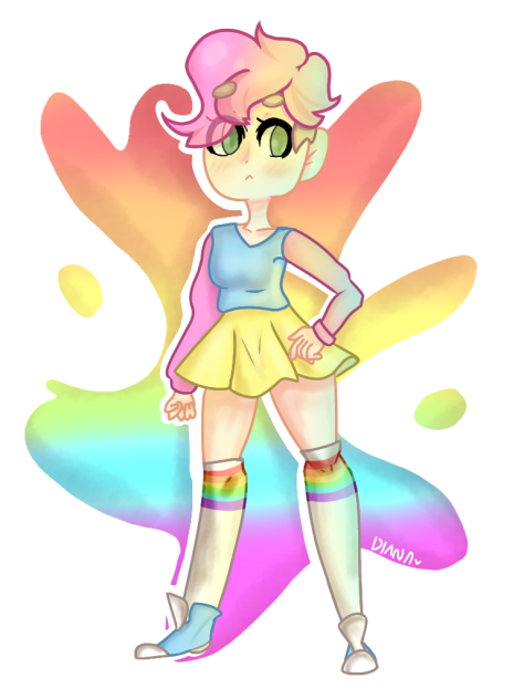 Rainbow Gal - ibisPaint