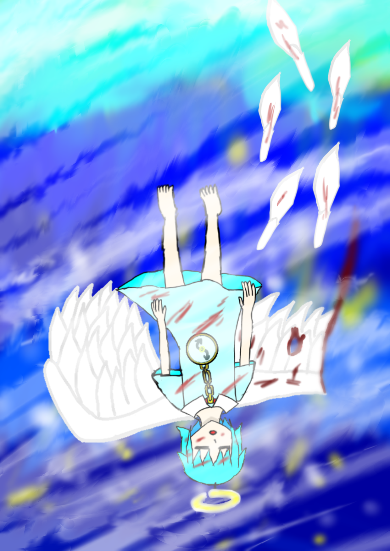 Angel falling from the sky - ibisPaint