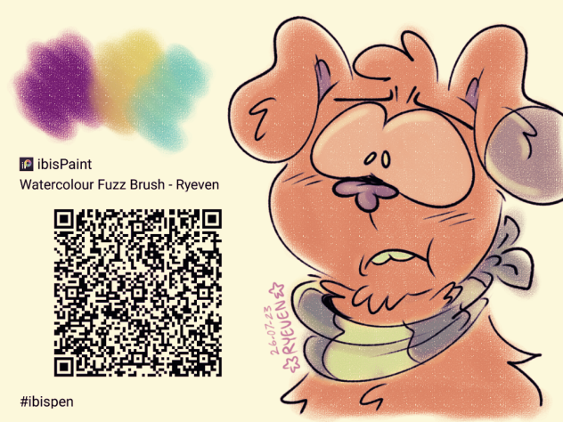 Watercolour Fuzz Brush - Ryeven - ibisPaint