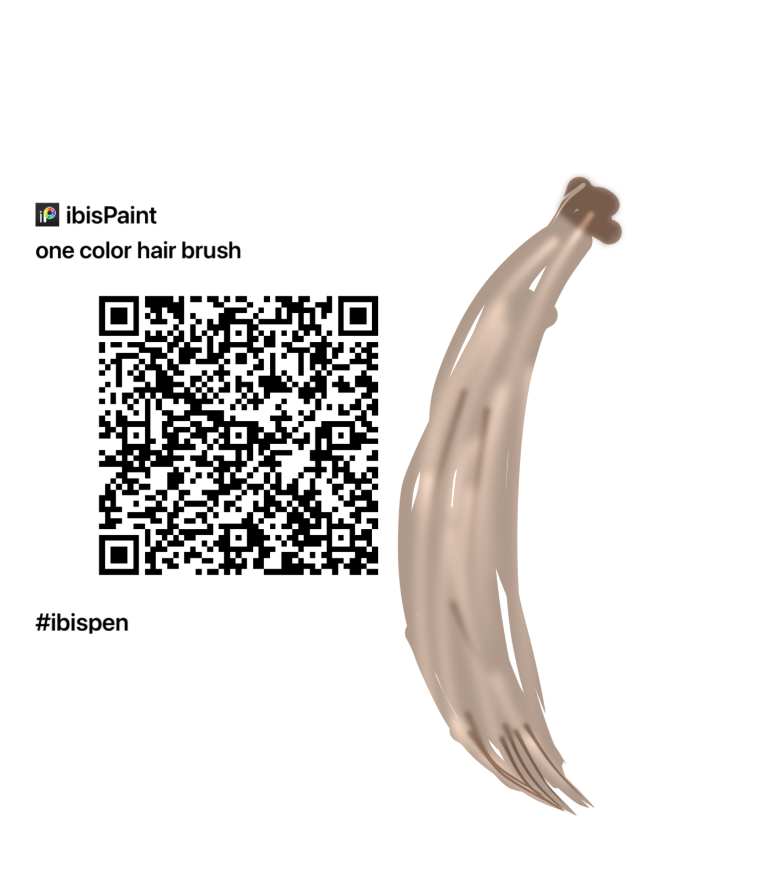 One color hair brush - ibisPaint