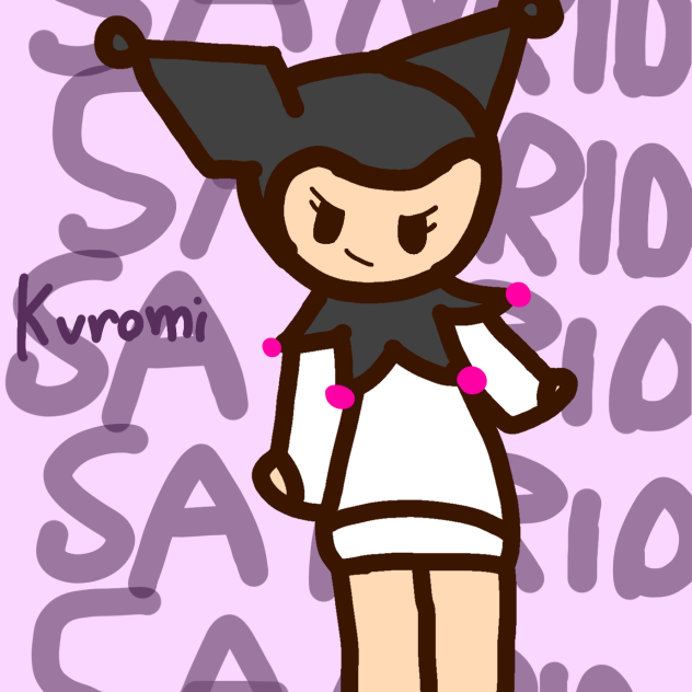 kuromi from sanrio but human - ibisPaint