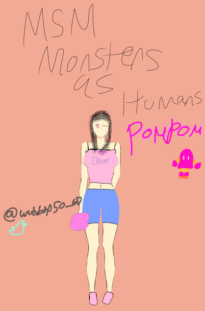 Pompom as a human - ibisPaint
