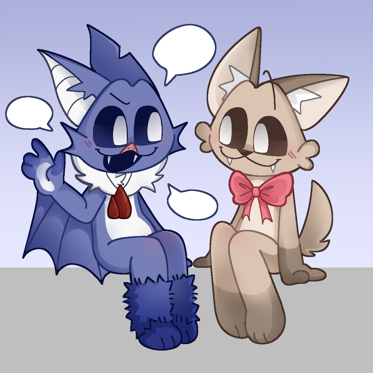 Batty Bat and Fennecy Fox ^^ - ibisPaint