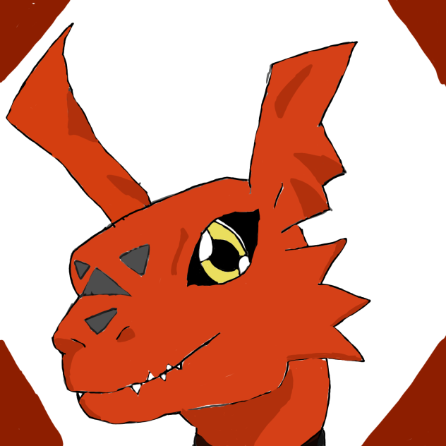 guilmon digimon fan art - ibisPaint