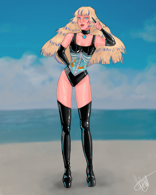Fish tank girl - ibisPaint