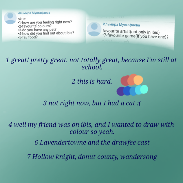 first answers! - ibisPaint