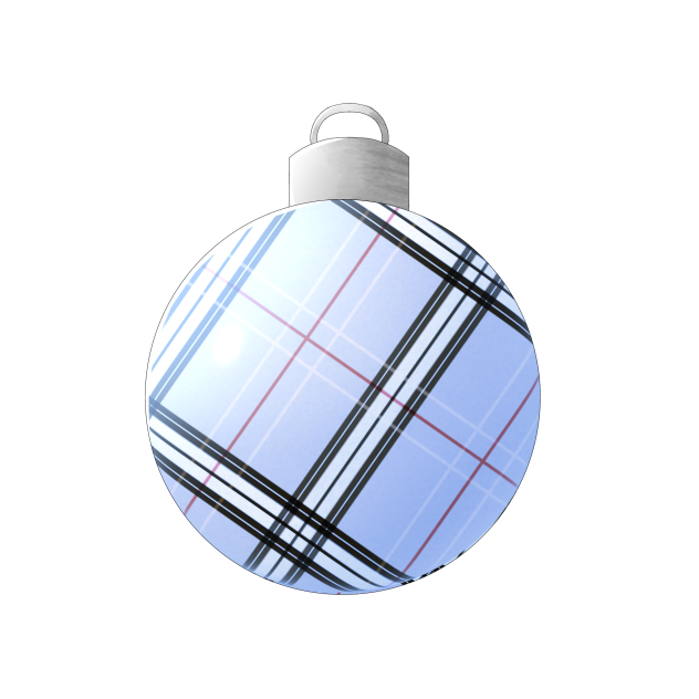Checkered - Patterned Christmas Ornament - ibisPaint