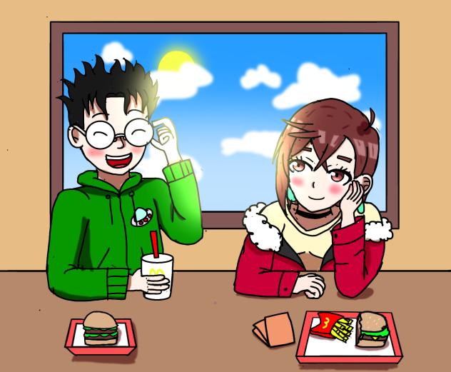 Okarun & Momo’s meal time - ibisPaint