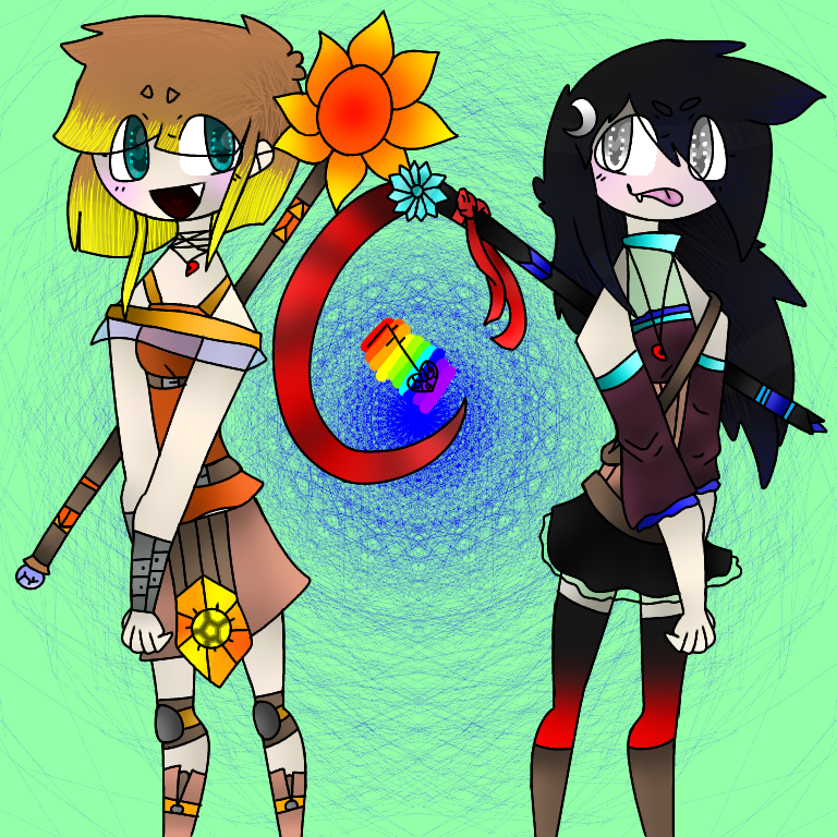 sun and moon fairy redraw to gods - ibisPaint