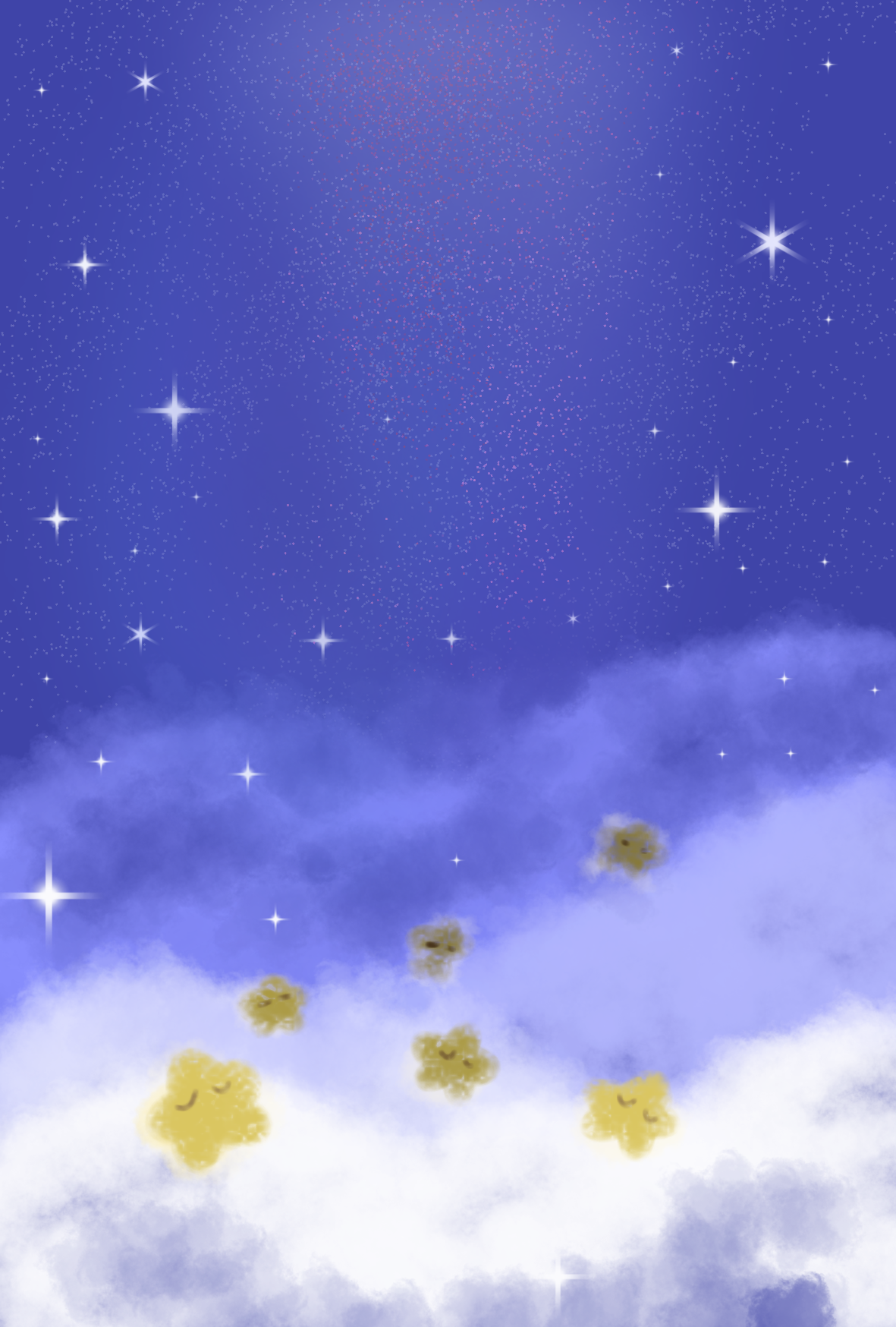 background-sleeping stars - ibisPaint