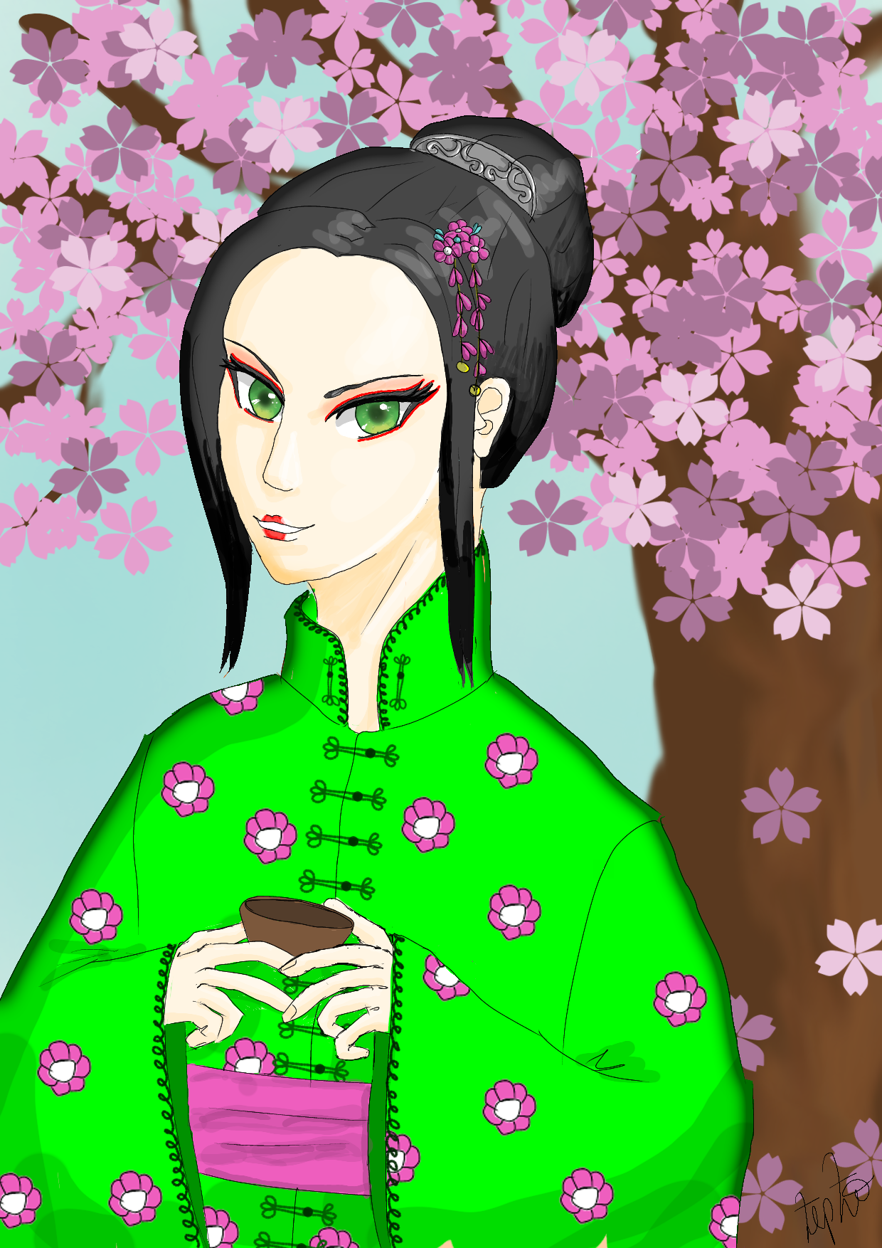 geisha. 芸者。 - ibisPaint