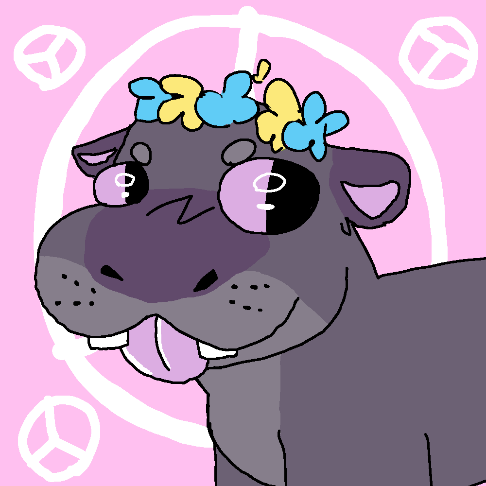 Hippie hippo - ibisPaint
