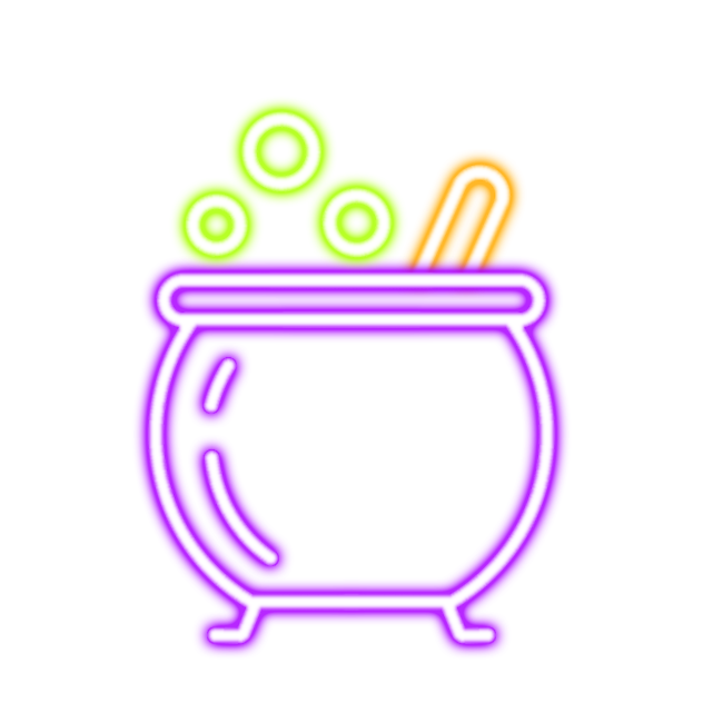 Cauldron neon sign - ibisPaint