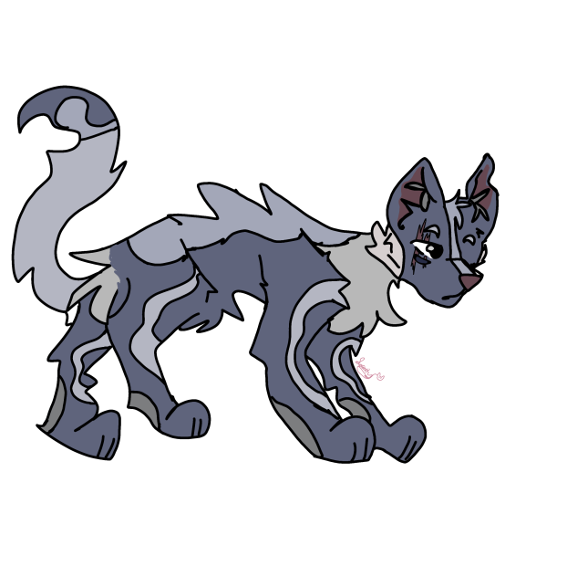 blue gray kitty - ibisPaint