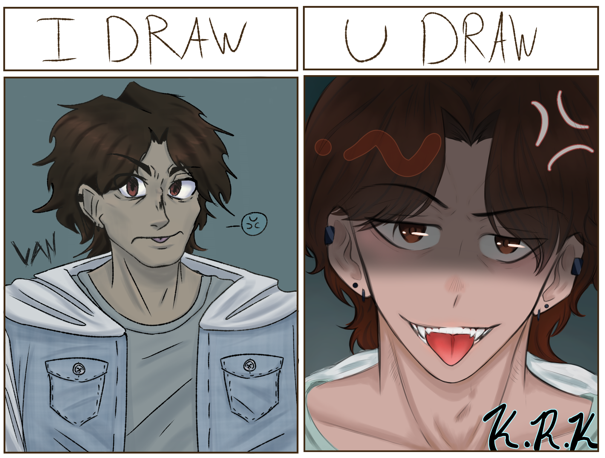 I draw u draw with Van - ibisPaint