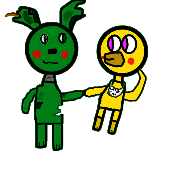 springtrap x Chica self draw - ibisPaint