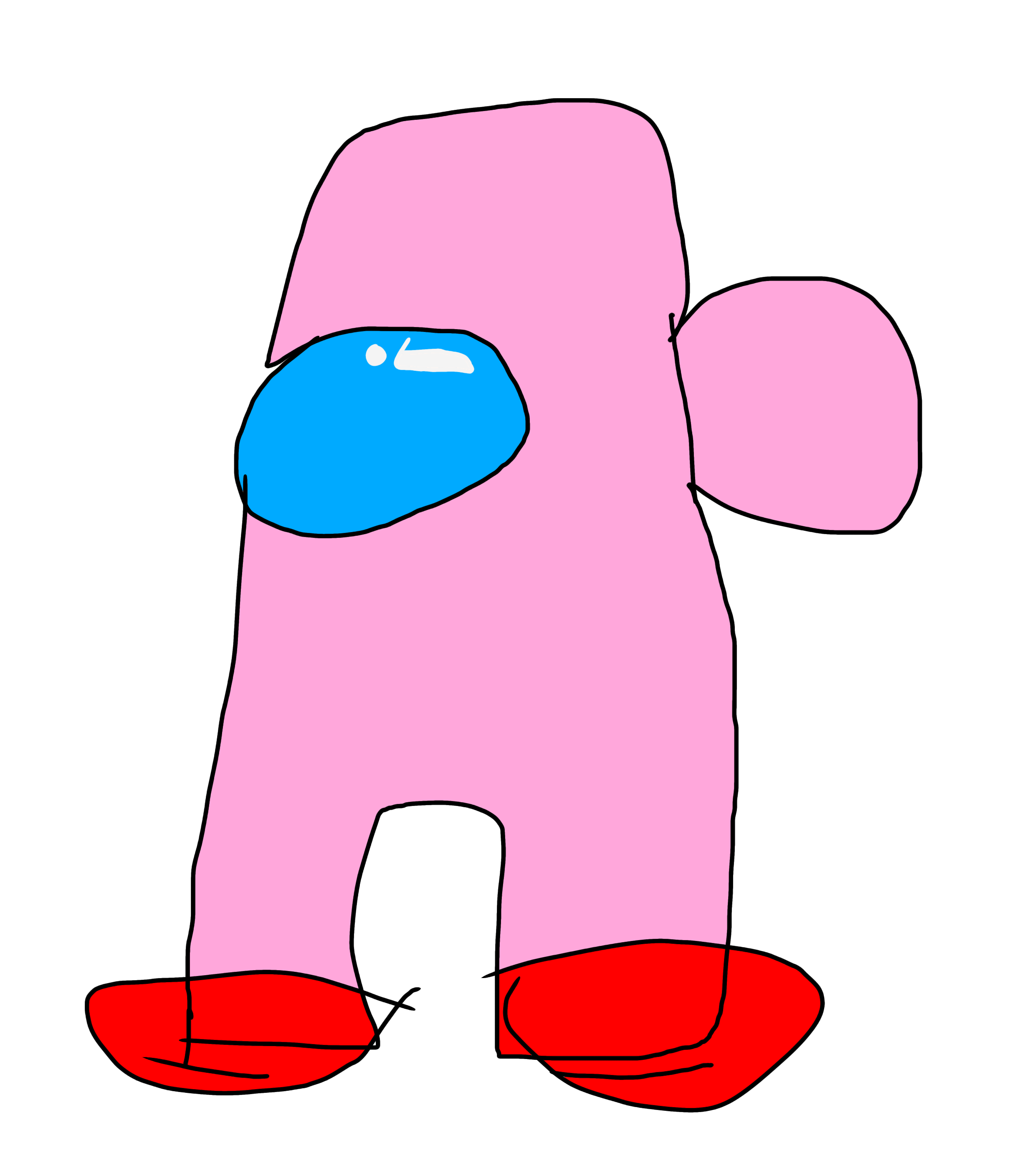 Kirby as The Among Us Imposter - ibisPaint
