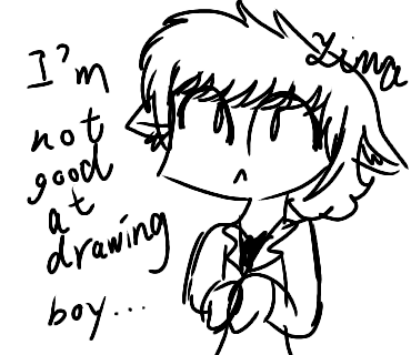 I'm not good at drawing boy... - ibisPaint