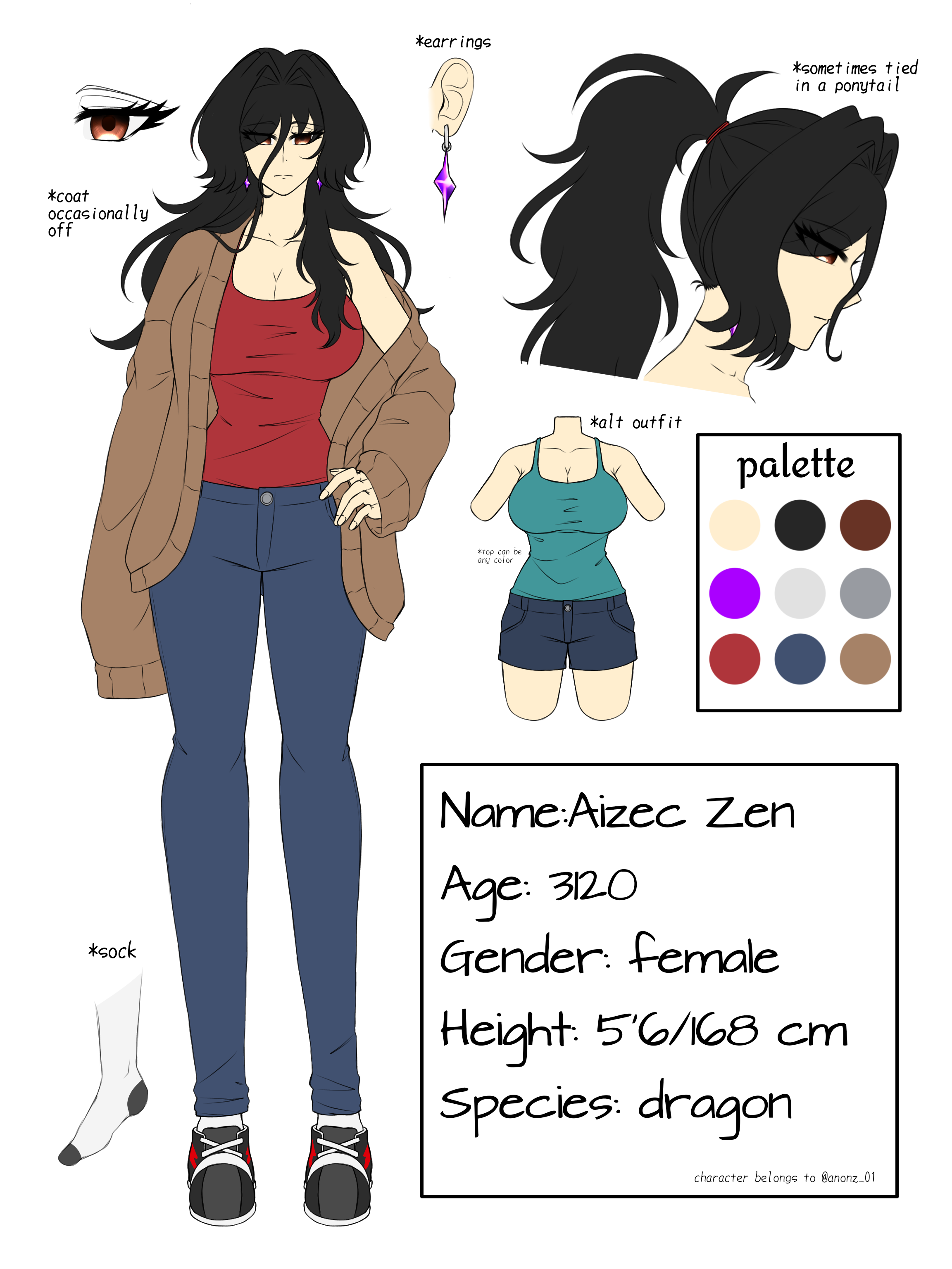 [OC] Aizec Zen (Myugiaz human form) ref - ibisPaint