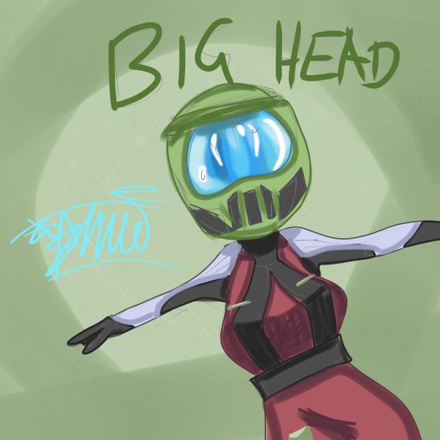 Big Head Satisfactory - ibisPaint