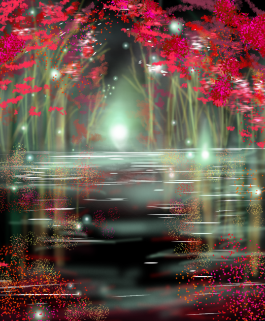 Night forest - ibisPaint