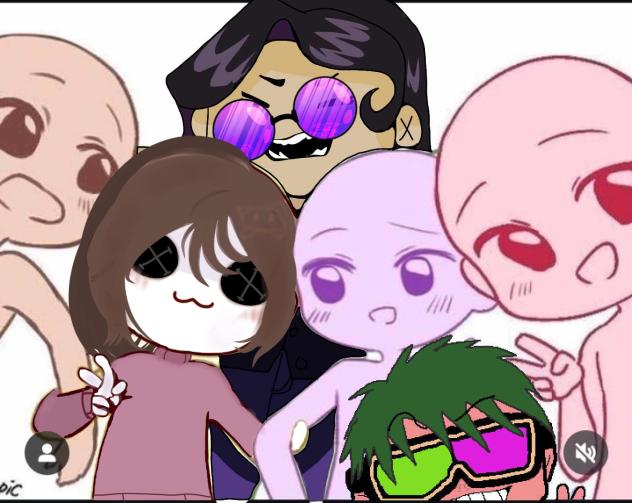 Silly fake collar with freinds - ibisPaint