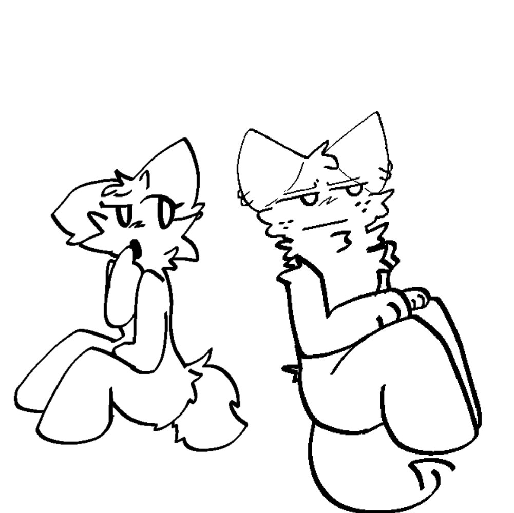 wenda and gray coloring sheet - ibisPaint