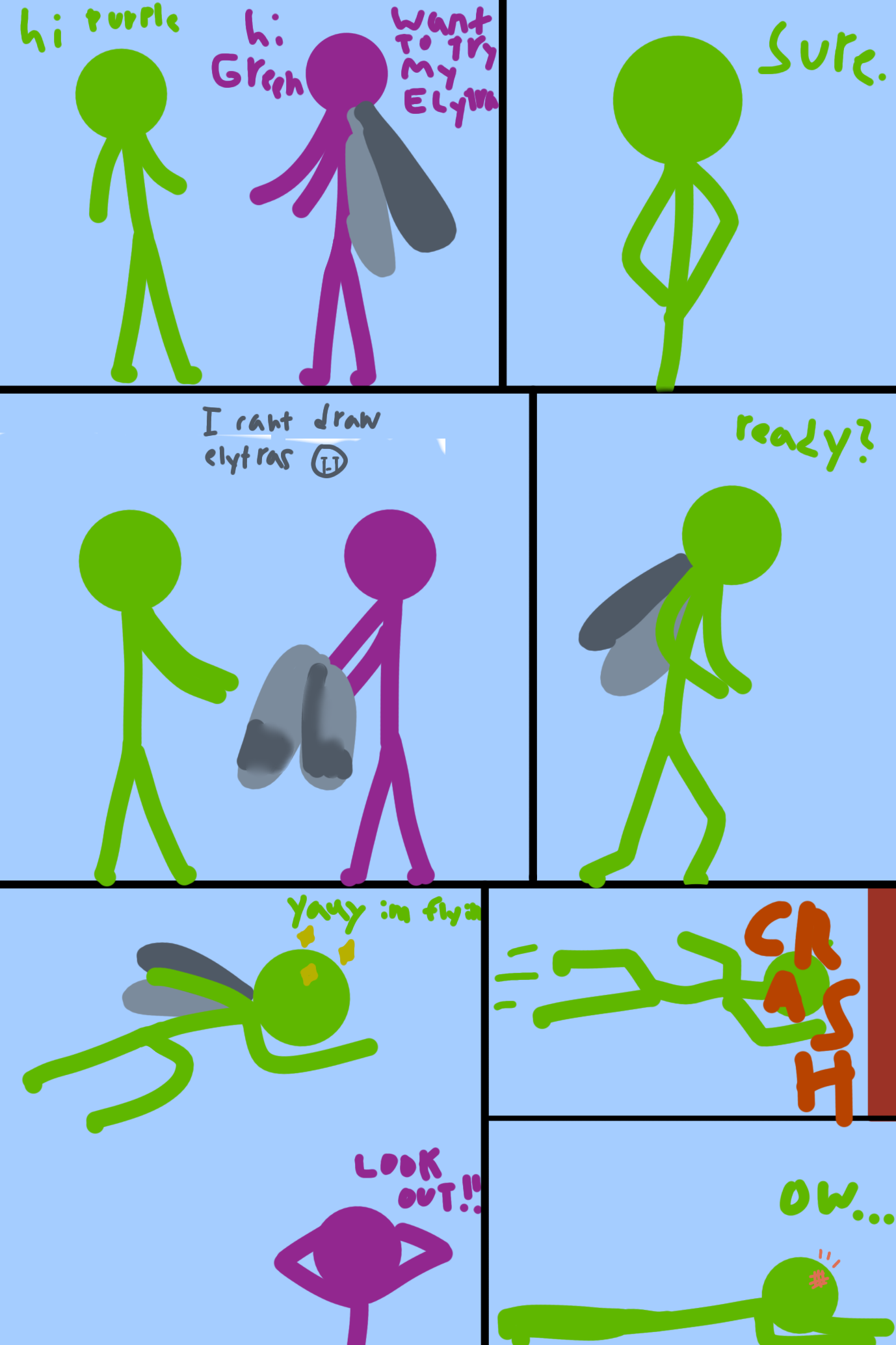 AVM Comic - Green tries Purples Elytra - ibisPaint