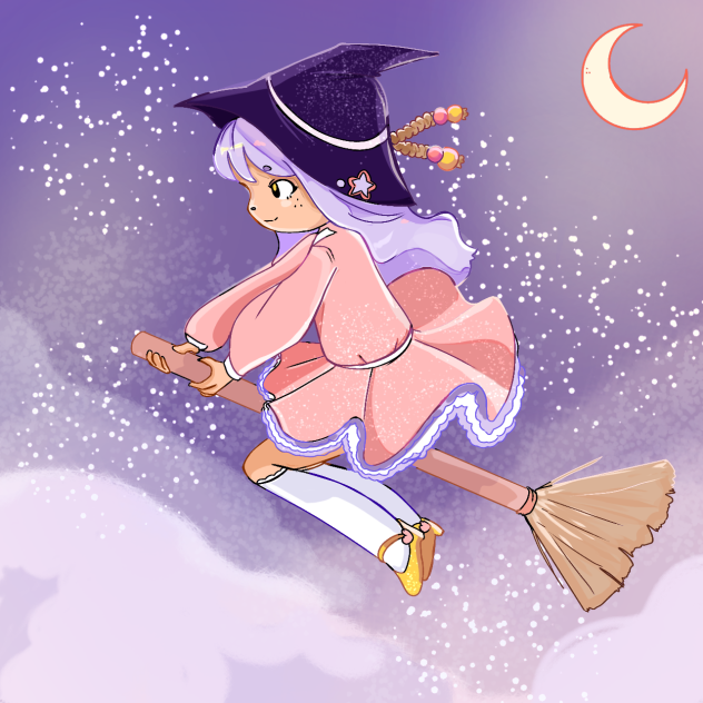 the witch in the night - ibisPaint