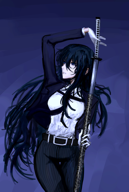 Woah! Cool pose and sword! - ibisPaint