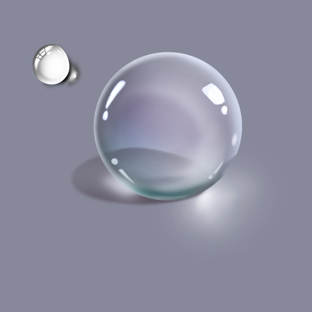 water drop and crystal ball - ibisPaint