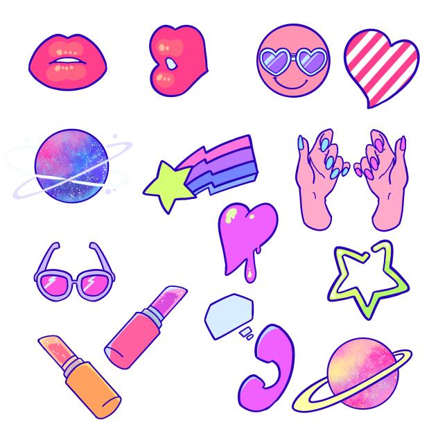 Y2K ポップステッカー - ibisPaint