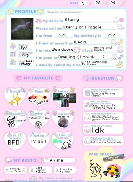 My updated profile =O - ibisPaint